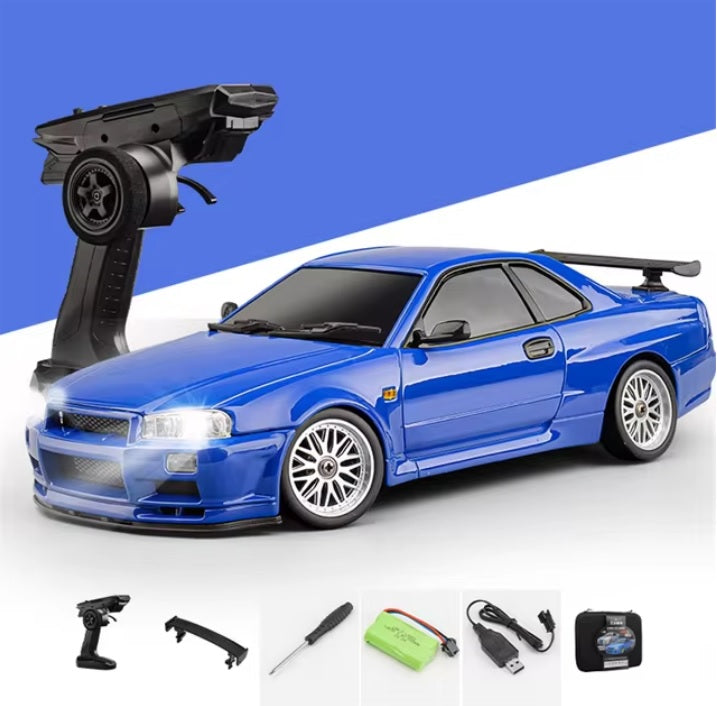 LDRC LD1899 1:18 Nissan Skyline GTR R34 2.4GHz Metal Body Remote Contr ...
