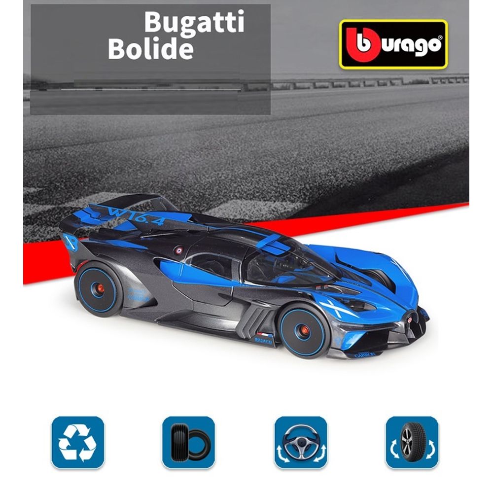 Bburago 1:18 Bugatti Bolide Diecast Model Car – CrazyRC.com