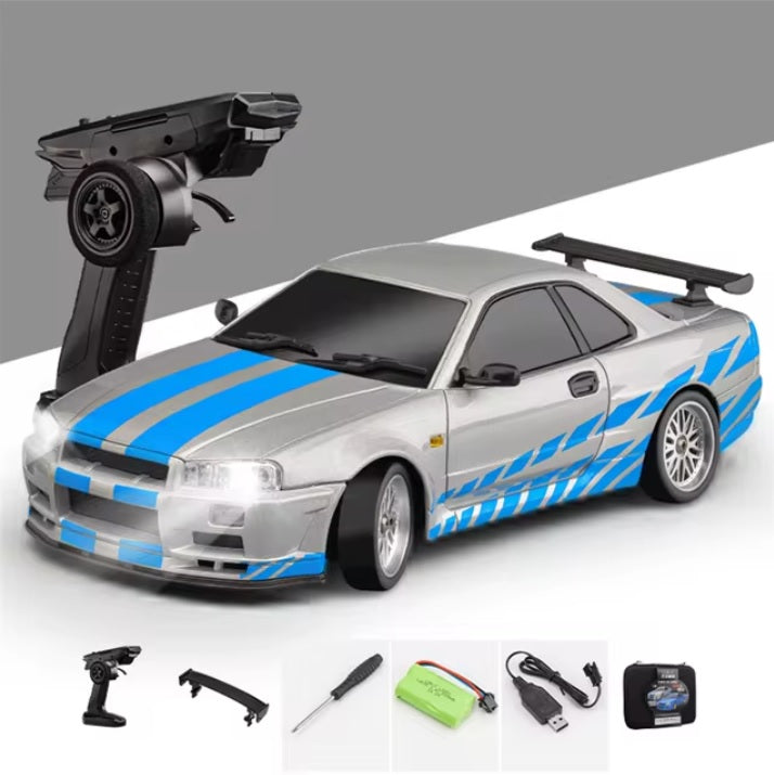 LDRC LD1899 1:18 Nissan Skyline GTR R34 2.4GHz Metal Body Remote Contr ...