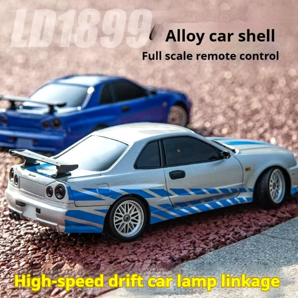 LDRC LD1899 1:18 Nissan Skyline GTR R34 2.4GHz Metal Body Remote Contr ...