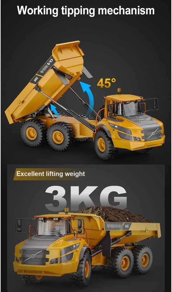 Double Eagle E591 Volvo Remote Control Articulated Dump Truck – CrazyRC.com