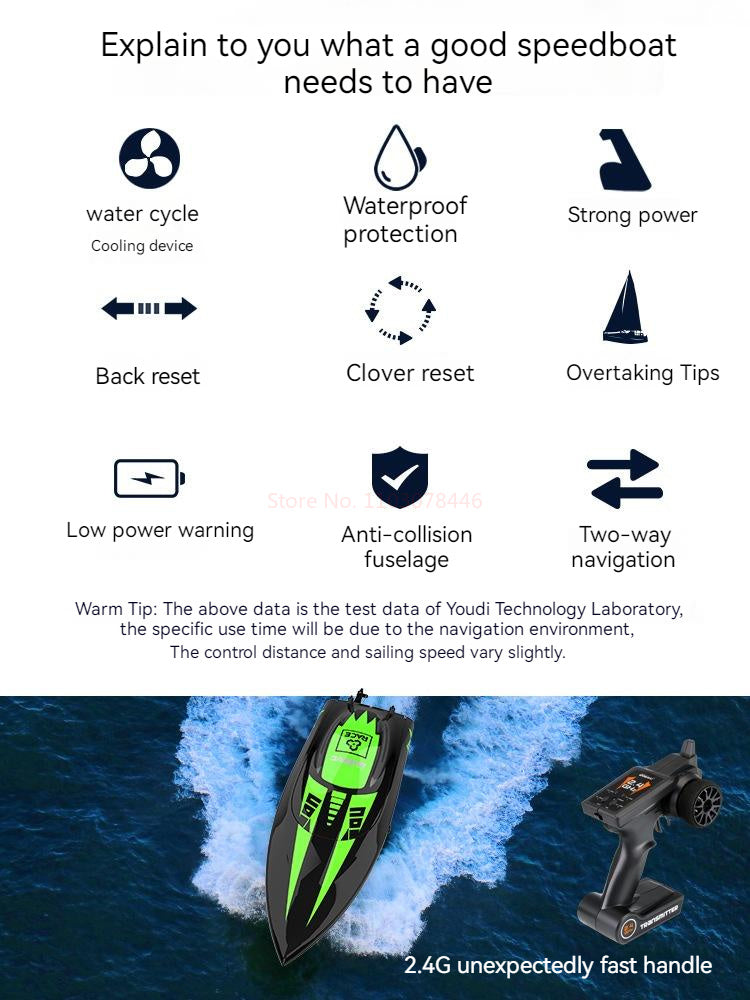 UDI908 40KM/H High Speed Brushless Remote Control Speedboat – CrazyRC.com