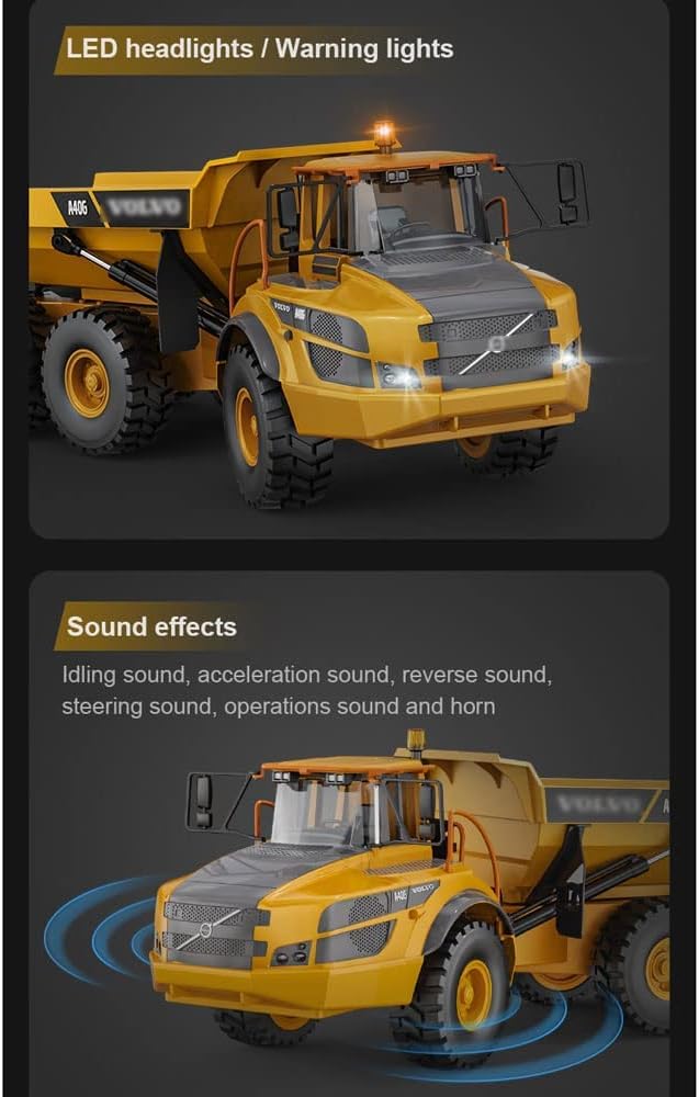 Double Eagle E591 Volvo Remote Control Articulated Dump Truck – CrazyRC.com