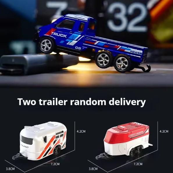 1:64 Mini Bluetooth Remote Control Van Truck with Trailer (optional ...